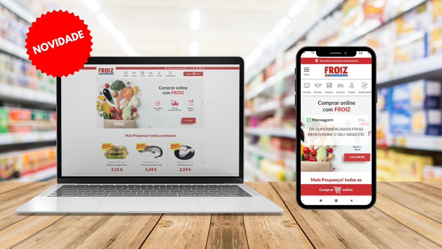 Supermercados Froiz. Sempre ao seu serviço